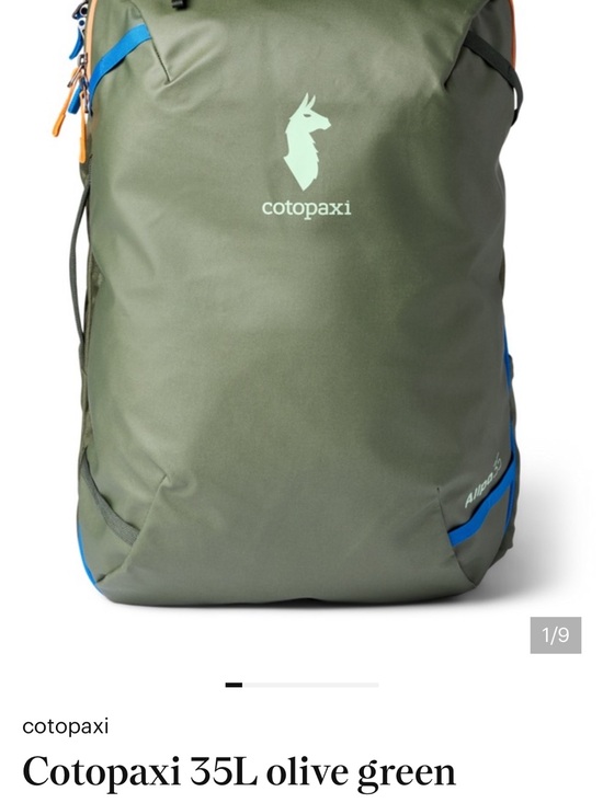 cotopaxi | Bags | Cotopaxi Olive Green Backpack With Blue And Orange ...